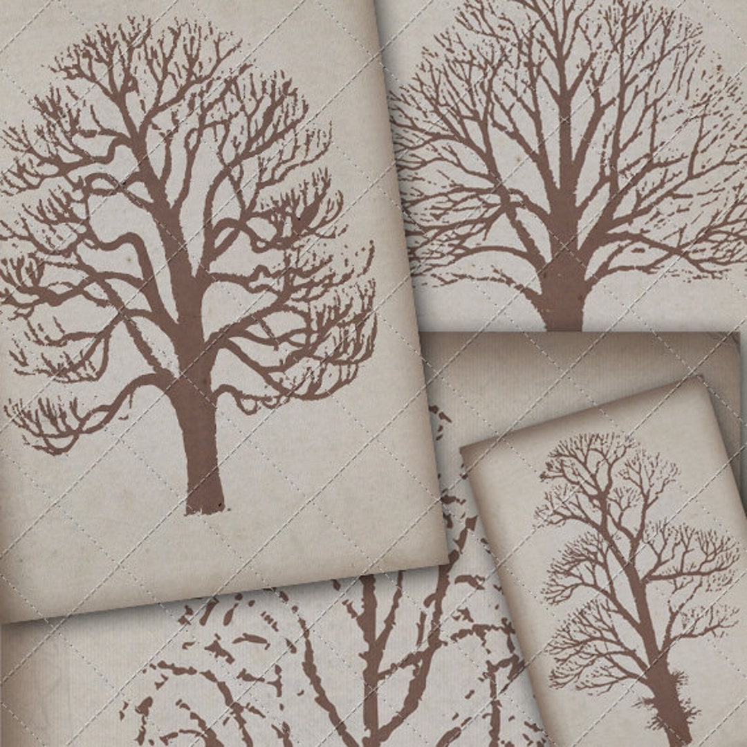 A4 Size Botanical Tree Design Digital Art - Downloadable, Instant ...