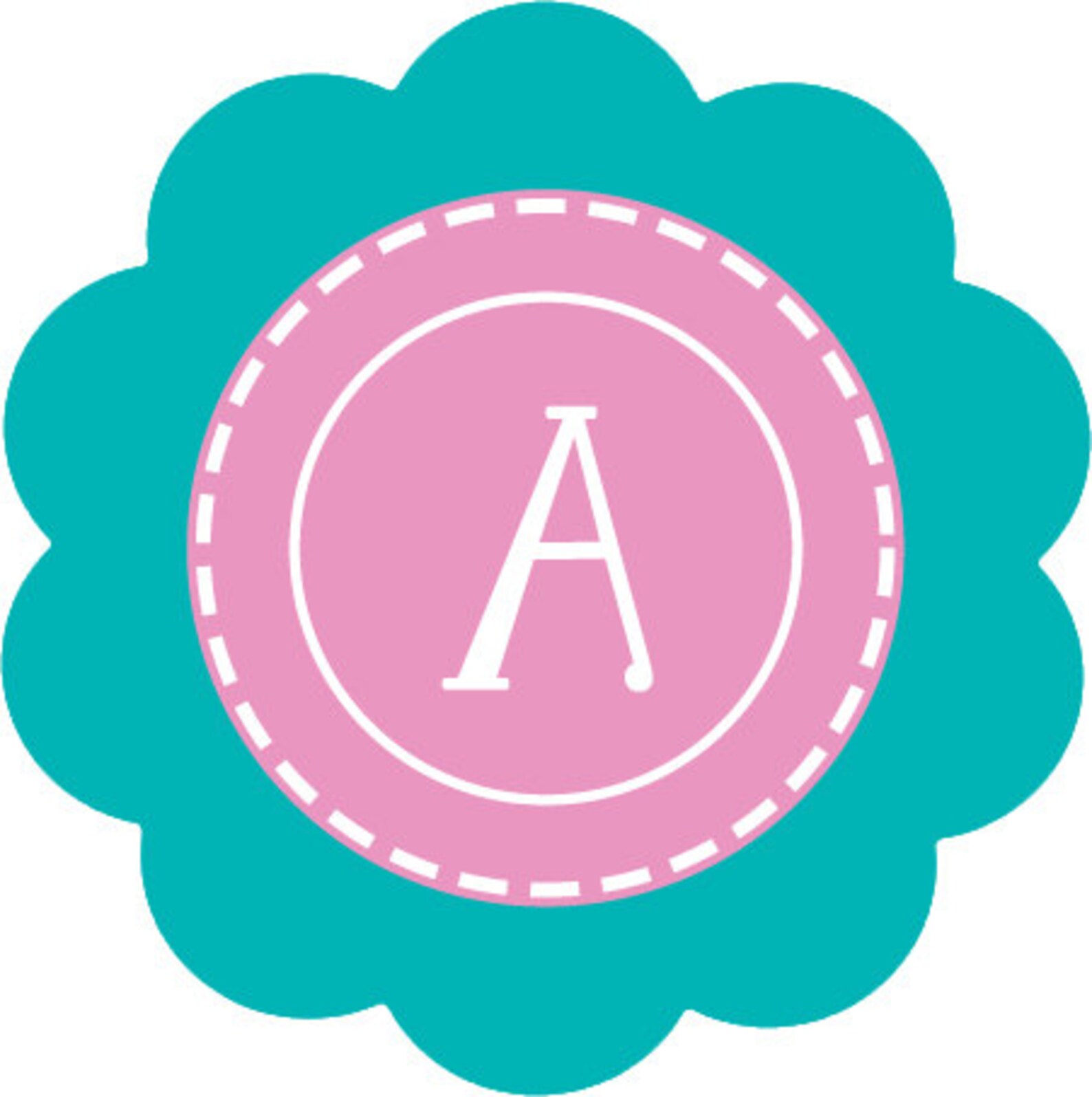 Scallop Alphabets Digital Collage Sheet 1.5 Scalloped - Etsy