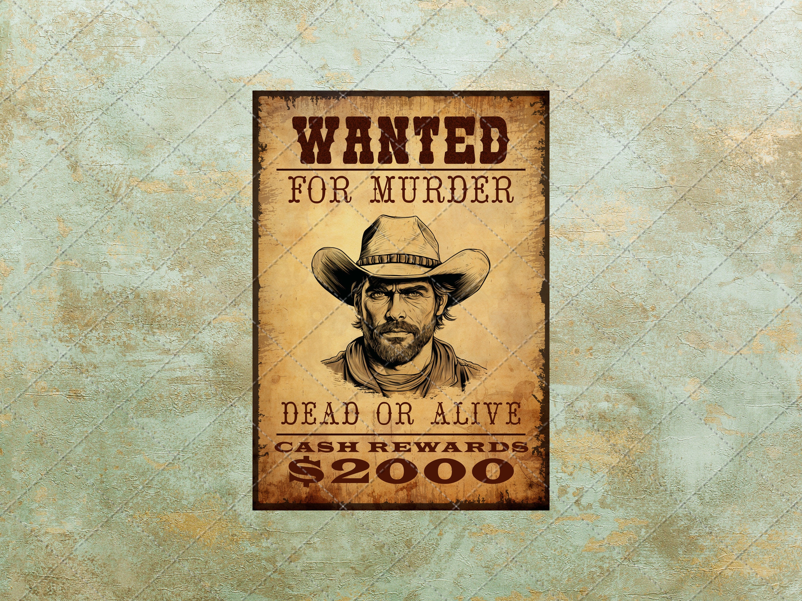 Western Wanted Poster Designs & Elements, Wild West Cowboy Printable ...