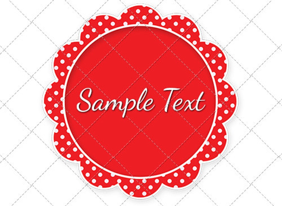 Fancy Red & White Polka Dot Frames Vector Graphics Digital Images ...