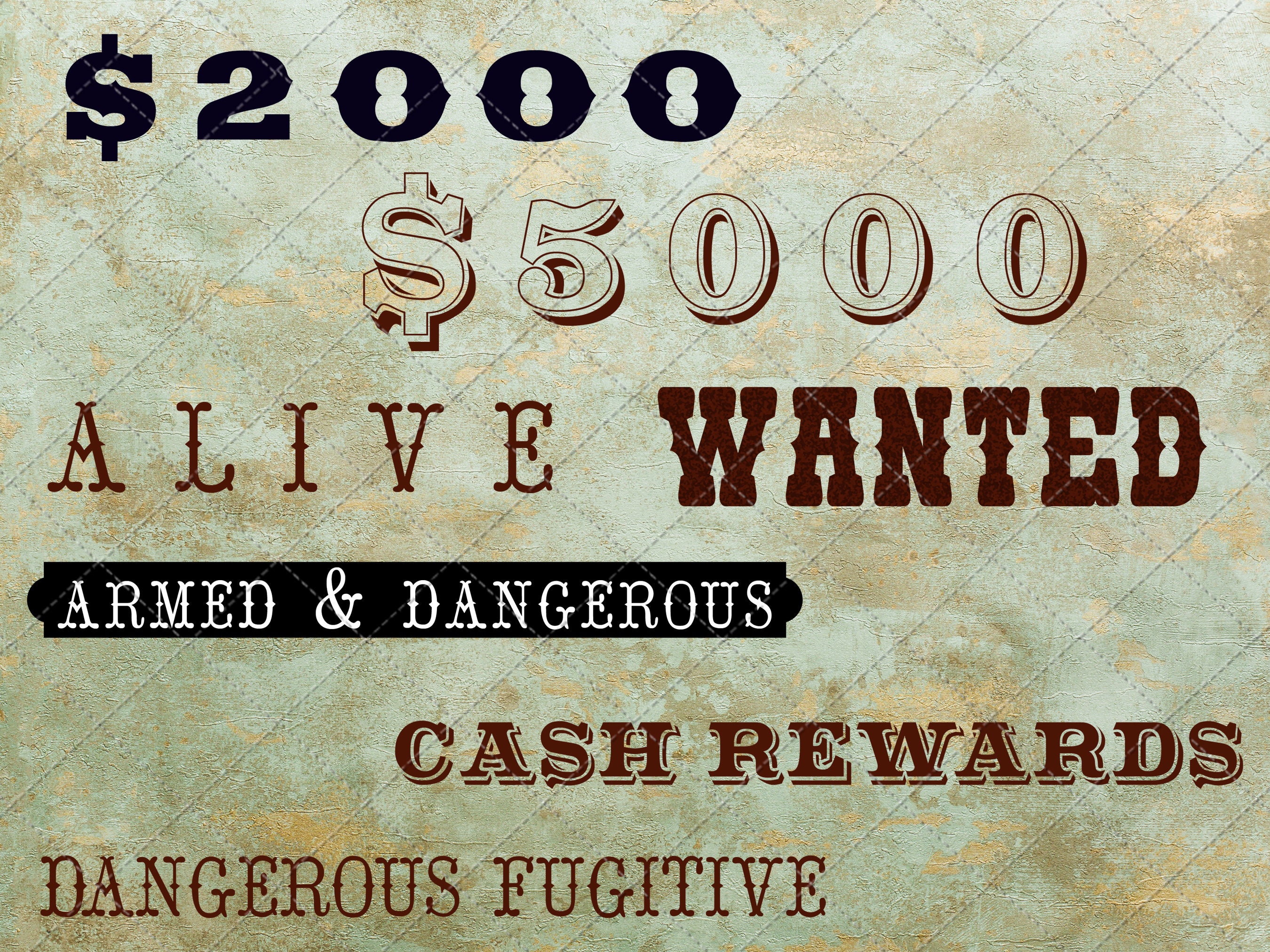 Western Wanted Poster Designs & Elements, Wild West Cowboy Printable ...