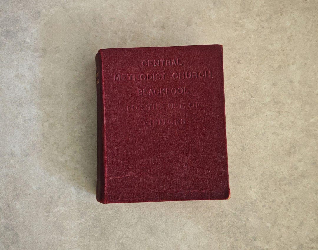 Vintage 1954 the Methodist Hymn-book Central Methodist Church Blackpool ...