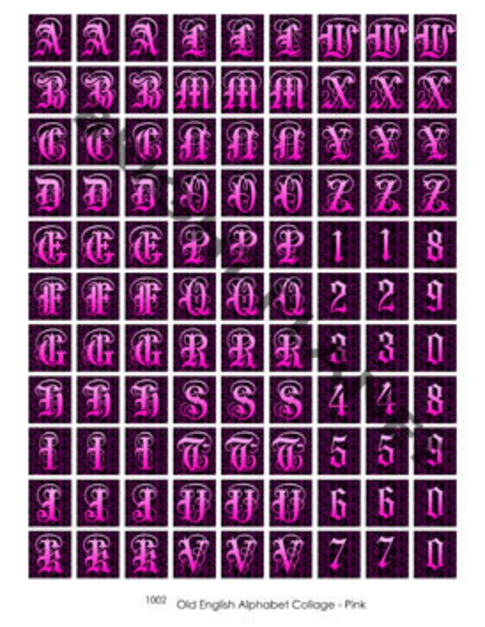 Funky Scrabble Tile Size Digital Collage Pink Colour Old - Etsy