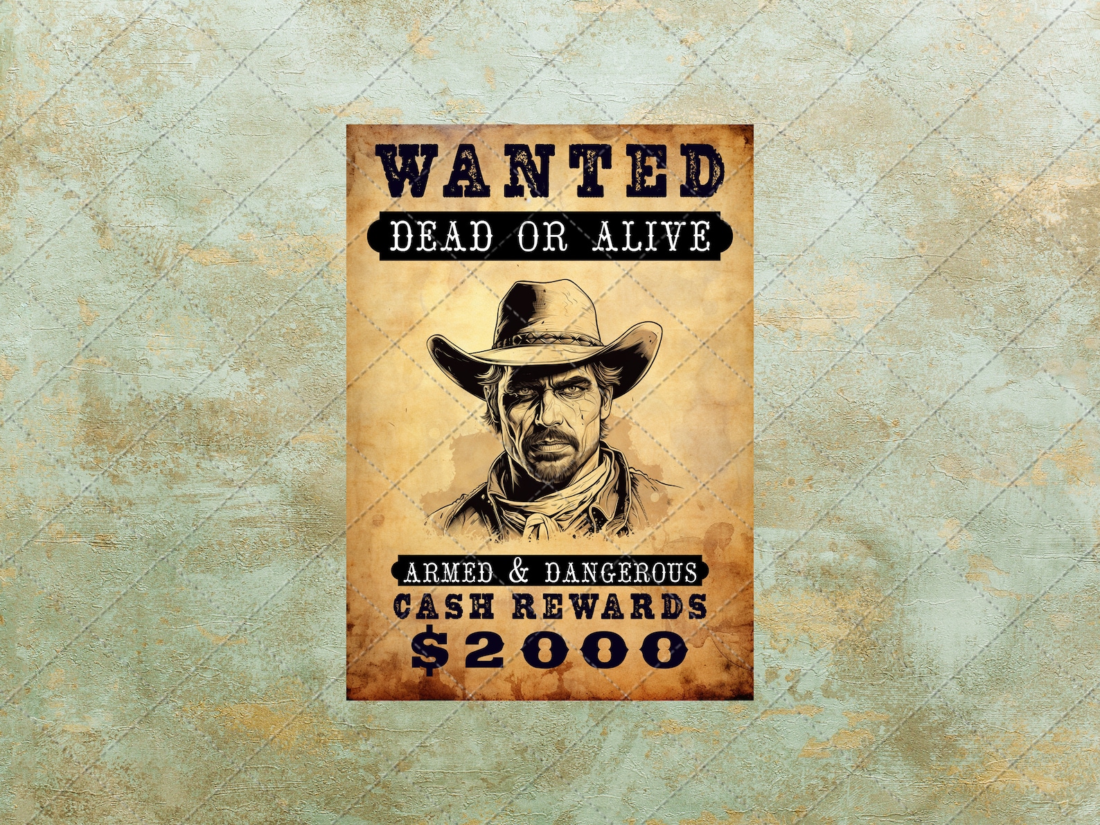 Western Wanted Poster Designs & Elements, Wild West Cowboy Printable ...