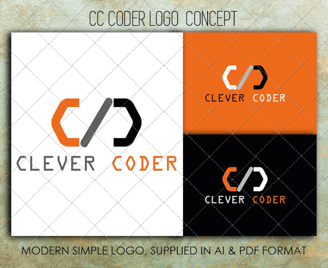 CC Clever Coder Modern Simple Logo Design, Ideal for Coders and Game ...