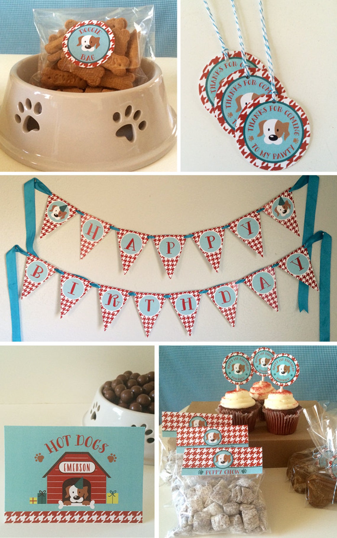 INSTANT DOWNLOAD Puppy Chow Birthday Pawty Favors Treat - Etsy