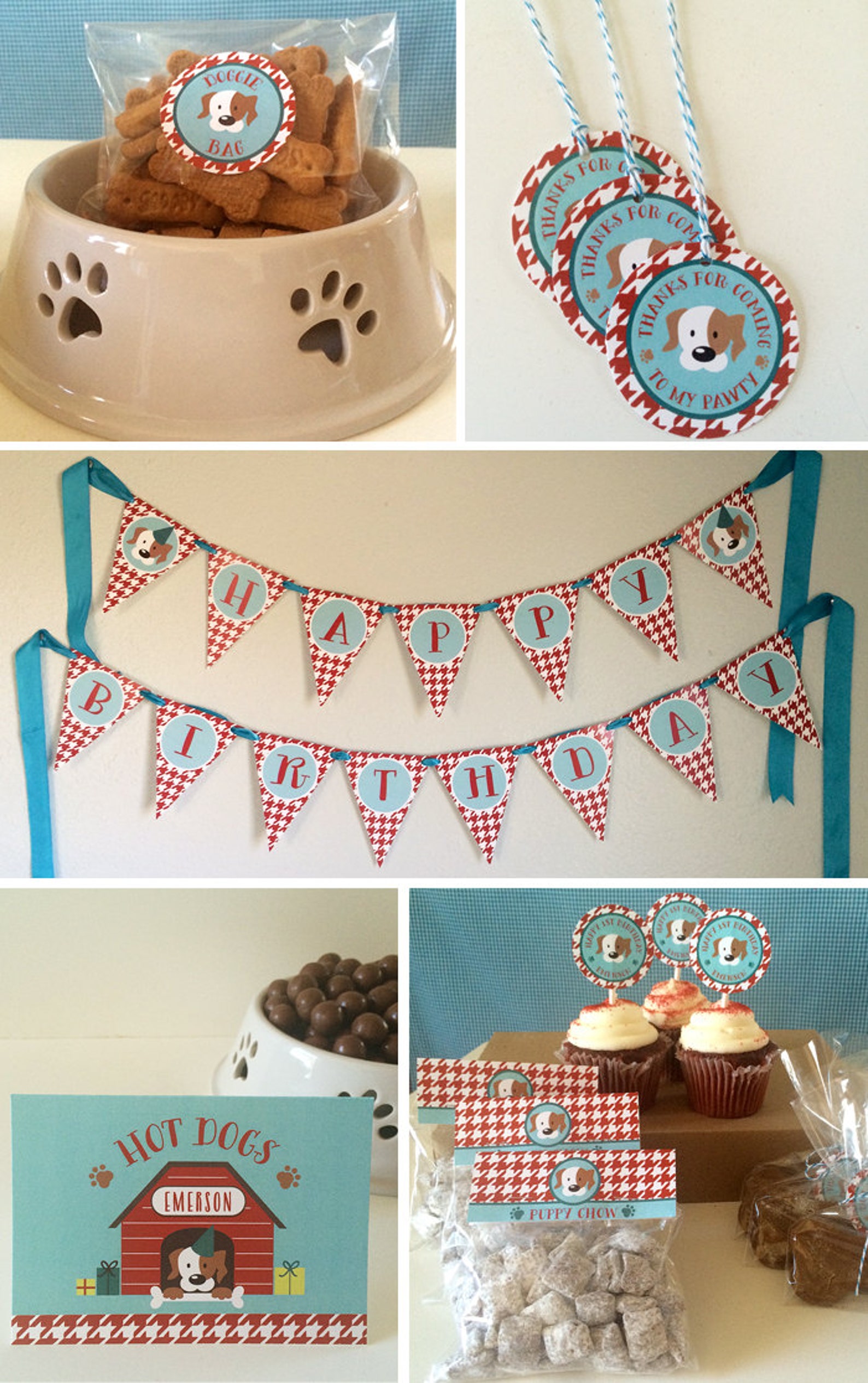 INSTANT DOWNLOAD Puppy Chow Birthday Pawty Favors Treat - Etsy