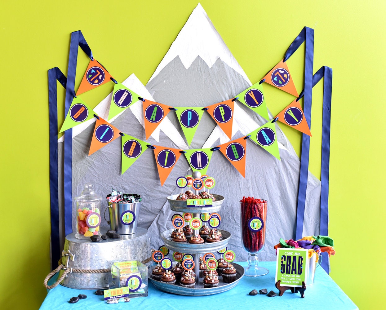 INSTANT DOWNLOAD Rock Climbing Birthday Party Package. | Etsy