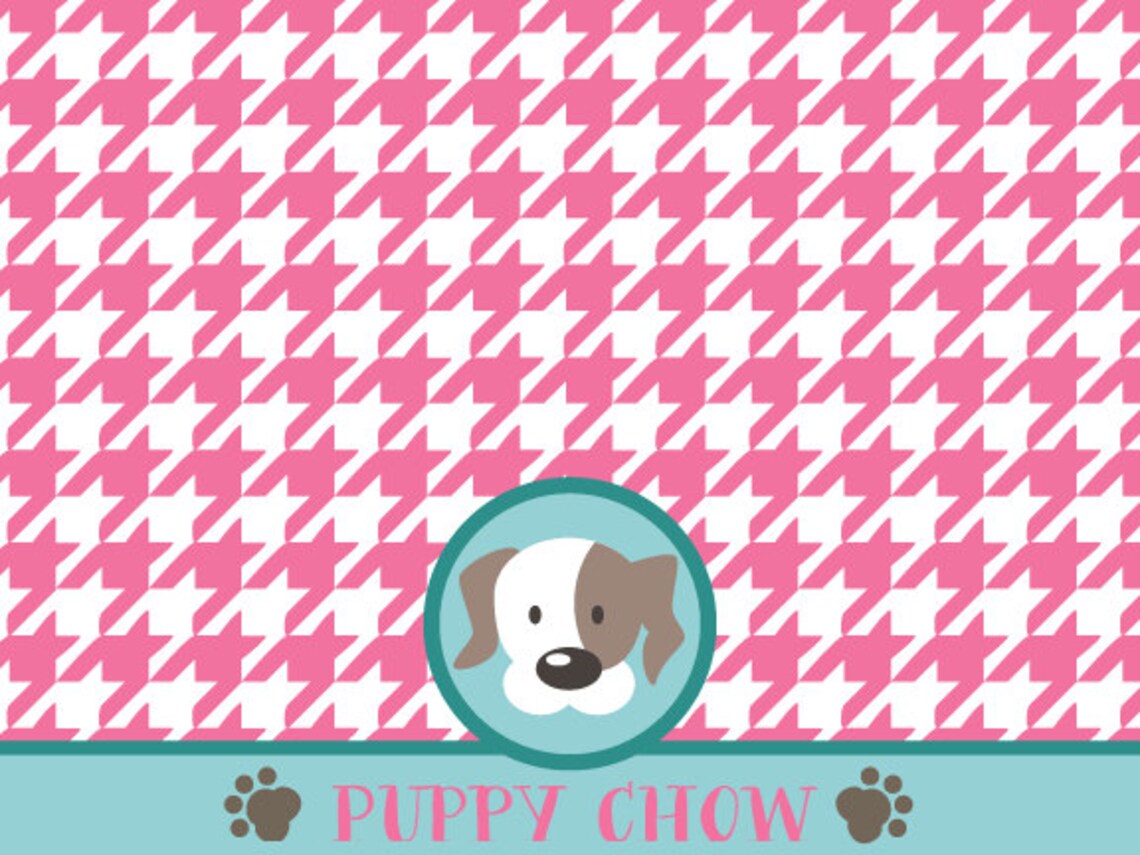 INSTANT DOWNLOAD Puppy Chow Birthday Pawty Favors Treat - Etsy