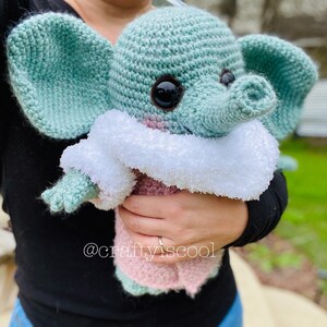 PATTERN PDF Add on Baby Elephant - Ears and Trunk ONLY Amigurumi ...