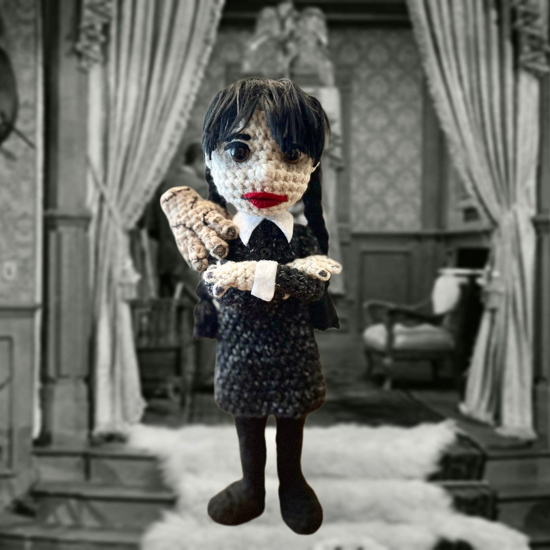 PATTERN PDF Spooky Wednesday Amigurumi Crochet Doll Pattern With Thing ...