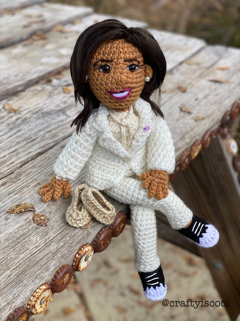 PATTERN PDF Vice President Kamala Harris Crochet Amigurumi Crochet Doll ...