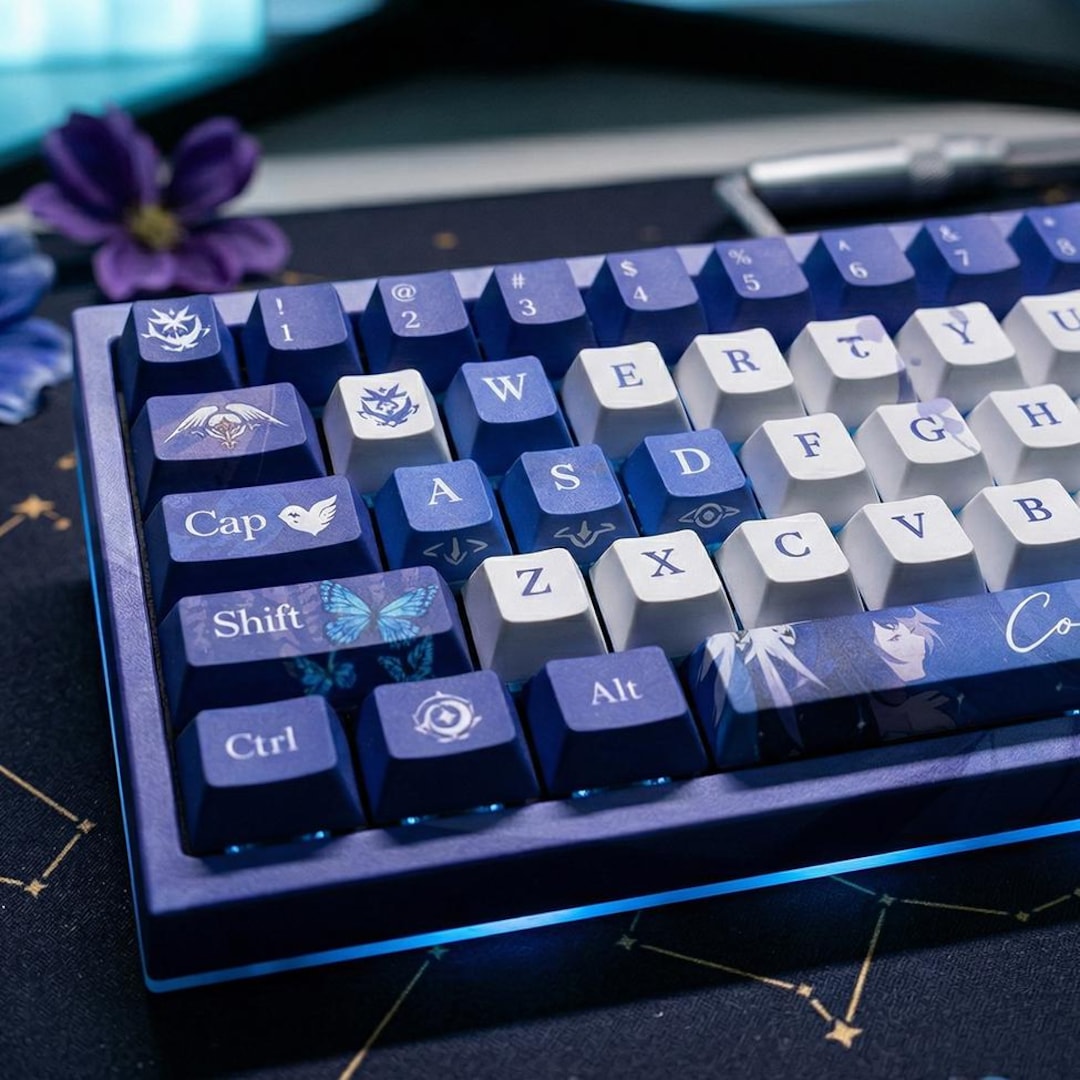 Moon Maiden Genshin Impact Keycaps, Anime Mechanical Keyboard PBT ...