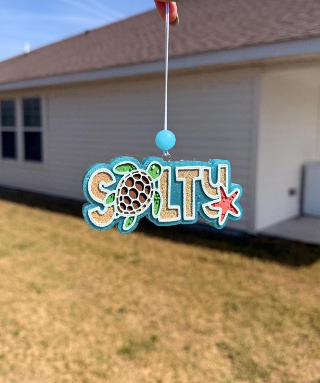Salty Turtle Freshie • Beach Glitter Car Air Freshener • Gifts for Her ...