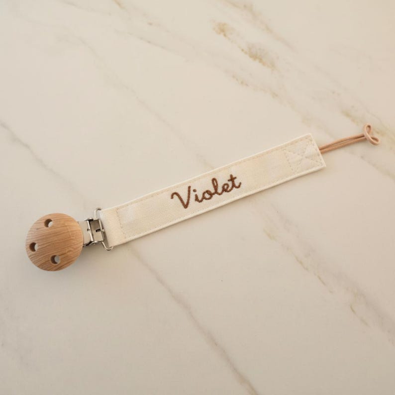 Custom Pacifier Clip Baby Shower Gift Embroidered Binky Clip ...