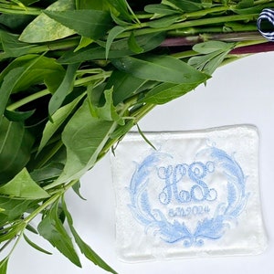 Wedding Dress Label Embroidered Linen Heirloom Bridal Gown Label ...