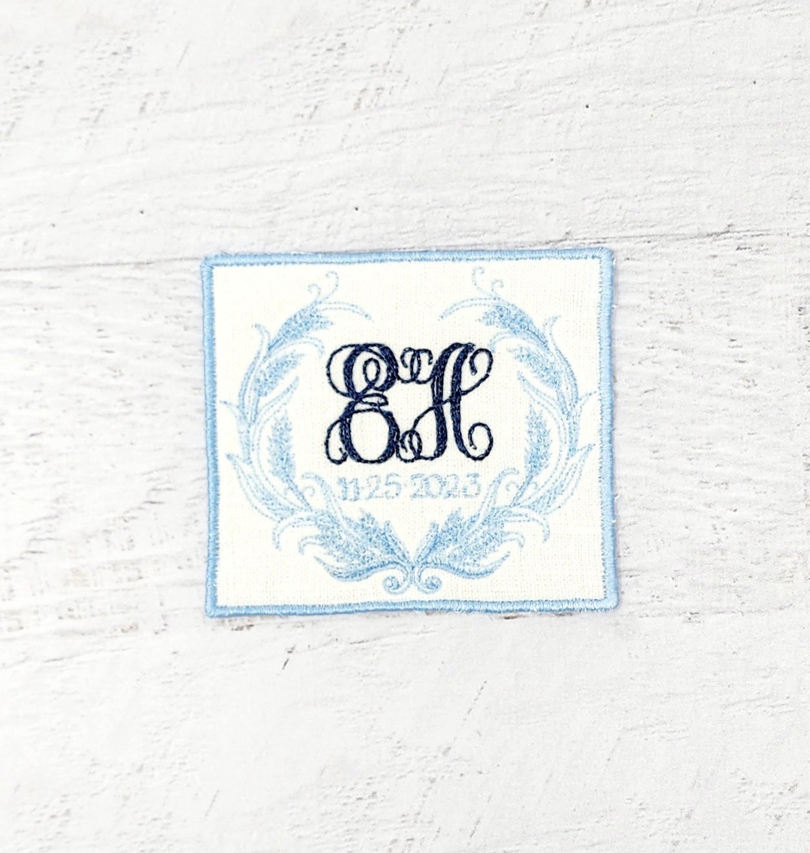 Wedding Dress Label Embroidered Linen Heirloom Bridal Gown Label ...