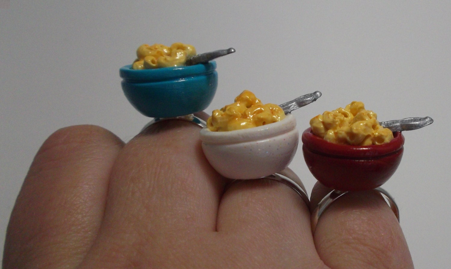 Macaroni and Cheese Ring Mac and Cheese Adjustable Silver - Etsy