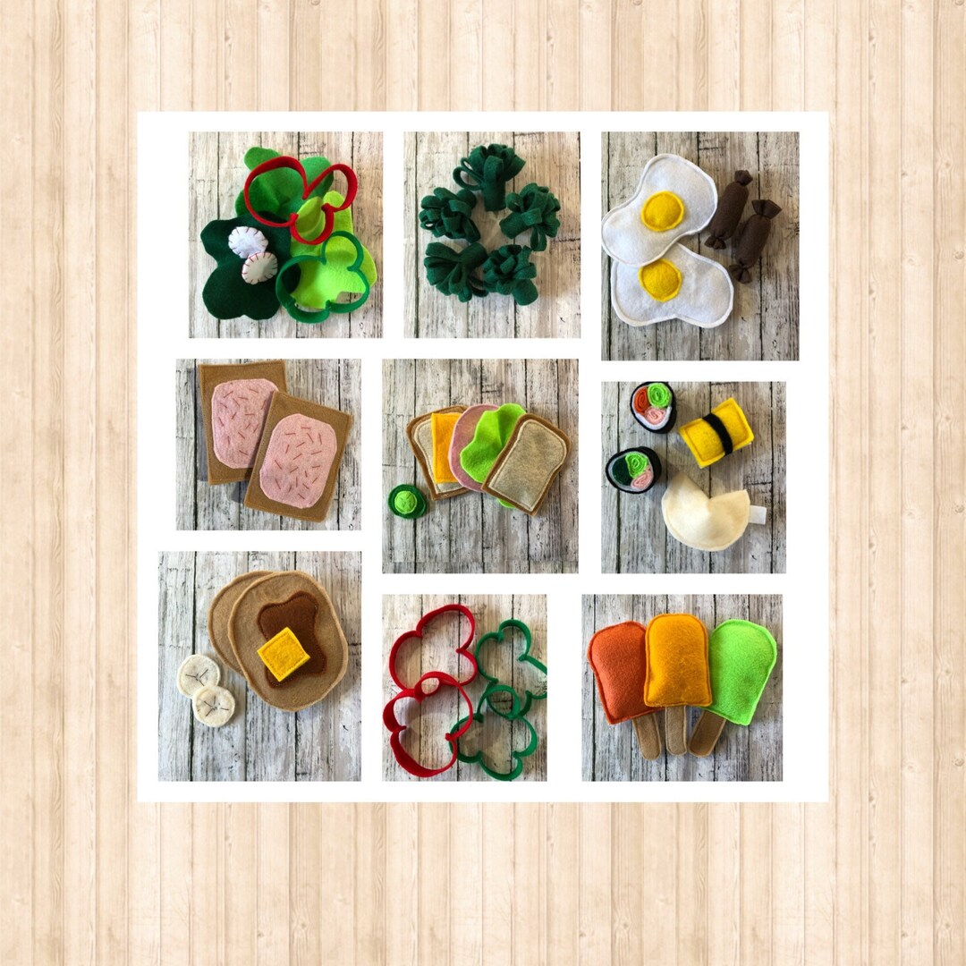 Pretend Play Felt Food for Toy Kitchen Pancakes Sushi Sandwich - Etsy