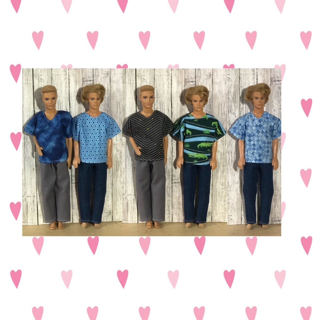 Handmade Ken Doll Barbie Clothes Shirt Pant 12 11.5 Fashion Doll - Etsy