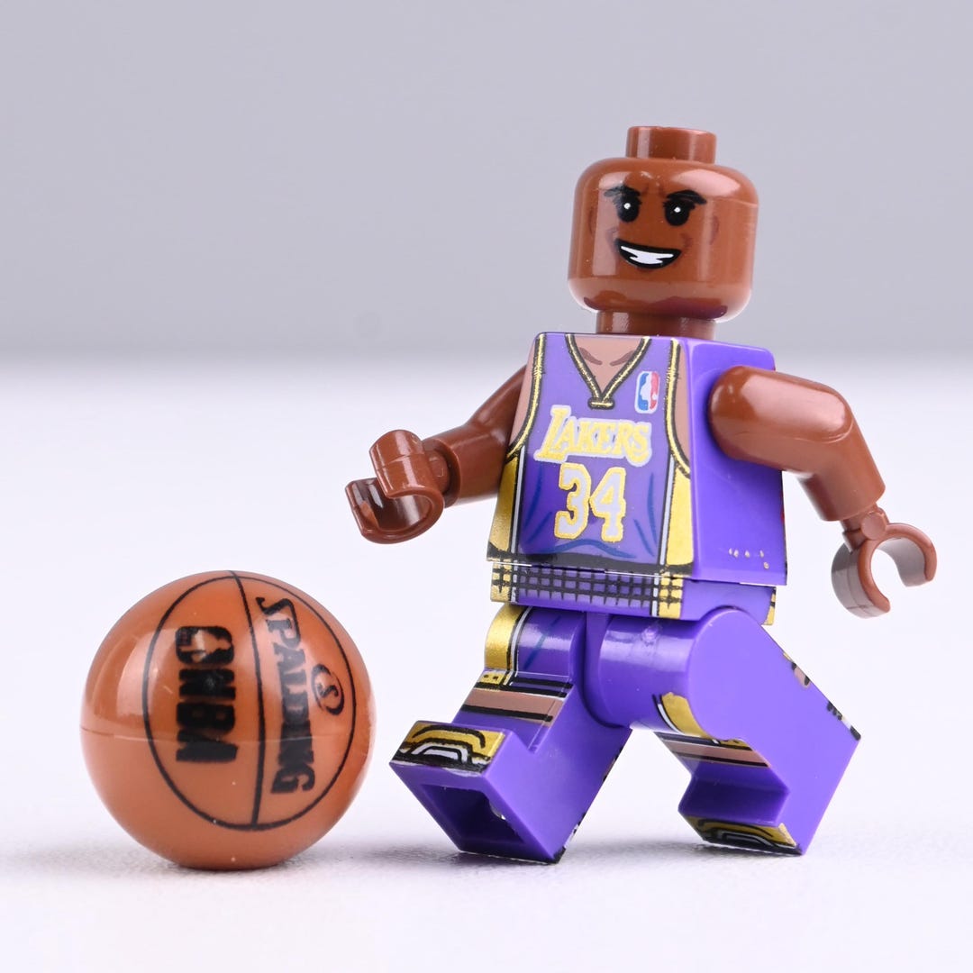 Shaquille O'neal Minifigure - Los Angeles Lakers 34 LEGO Compatible ...