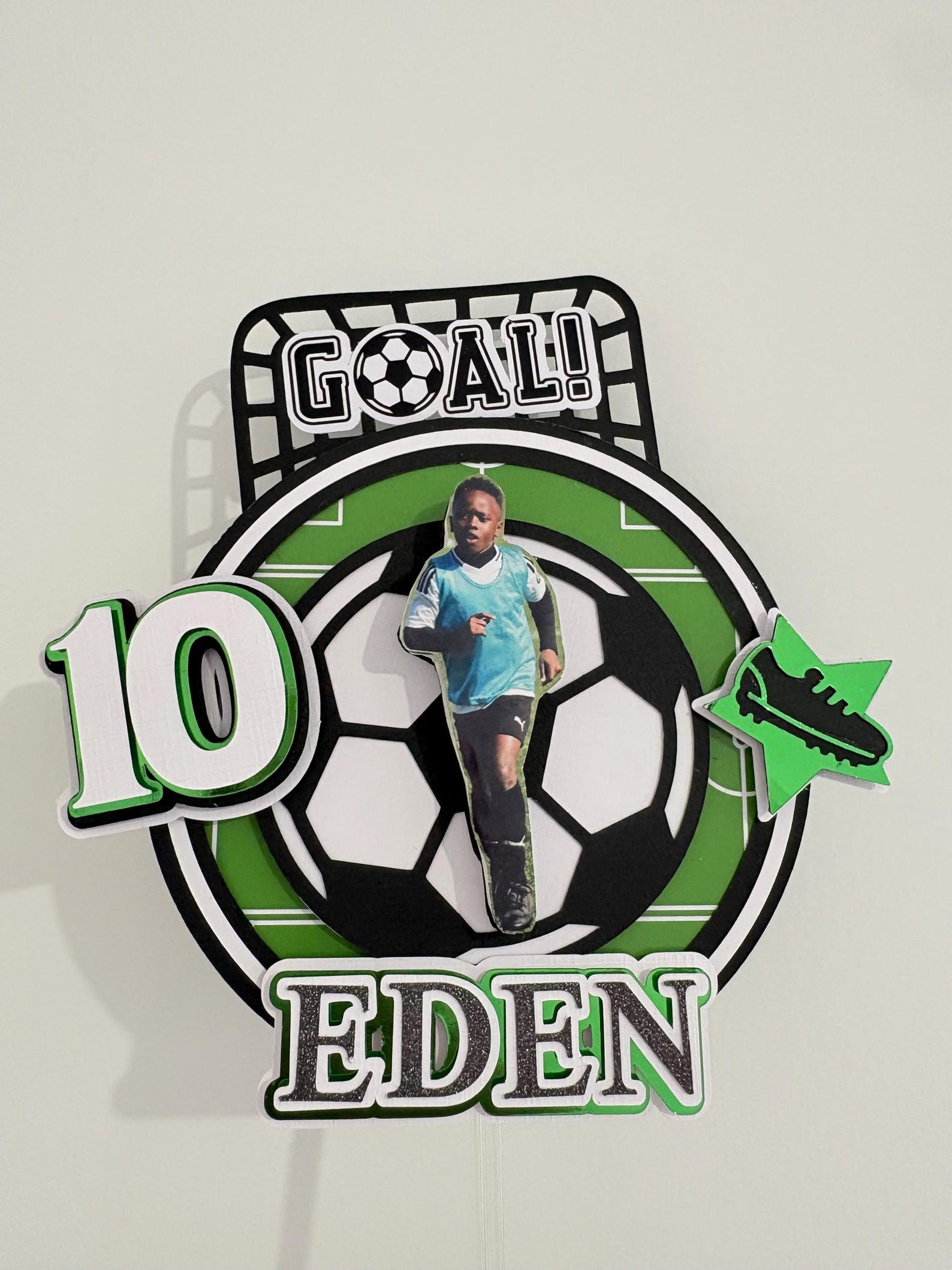 Football-themed Birthday Cake Topper - Etsy