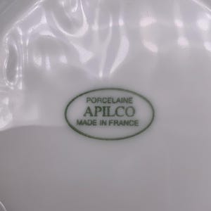Set of 2 Apilco France Classic White Porcelain Cereal Soup Salad Bowls ...