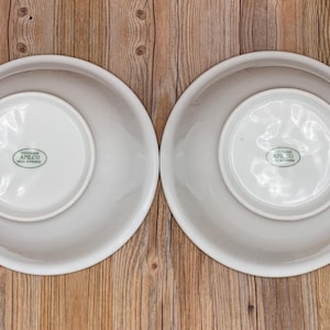 Set of 2 Apilco France Classic White Porcelain Cereal Soup Salad Bowls ...