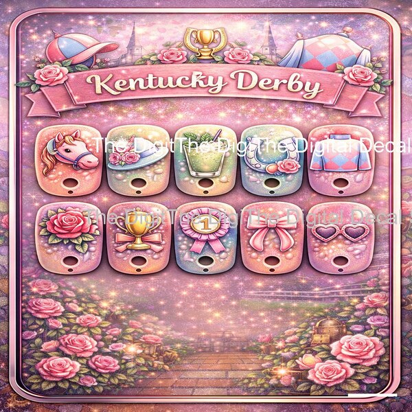 Kentucky Derby Nail Art - Etsy