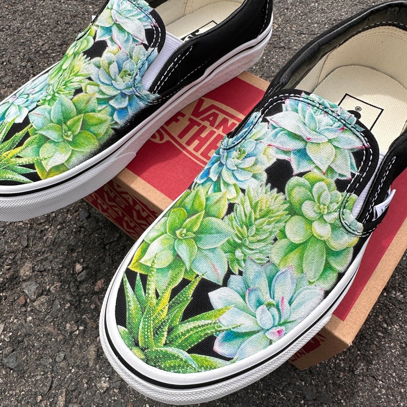 Succulent Plant Lover Shoes - Slip on Vans for Men and Women - Etsy