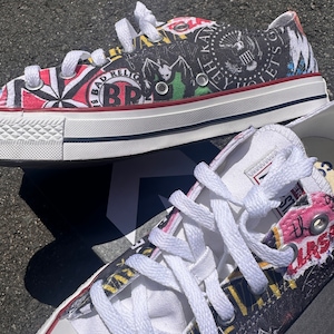 Punk Rock and Roll Alternative Metalhead Band Stickers Custom Converse ...