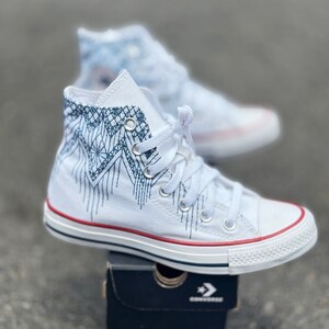 Custom Converse White High Top Shoes for Women Boho Pattern - Etsy