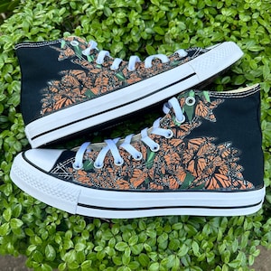 Monarch Butterfly Converse Chuck Taylor for Men and Women Unisex High ...