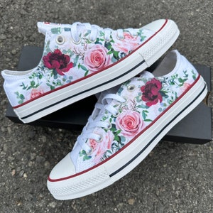 Whimsical Roses Custom Low Top Converse - Etsy