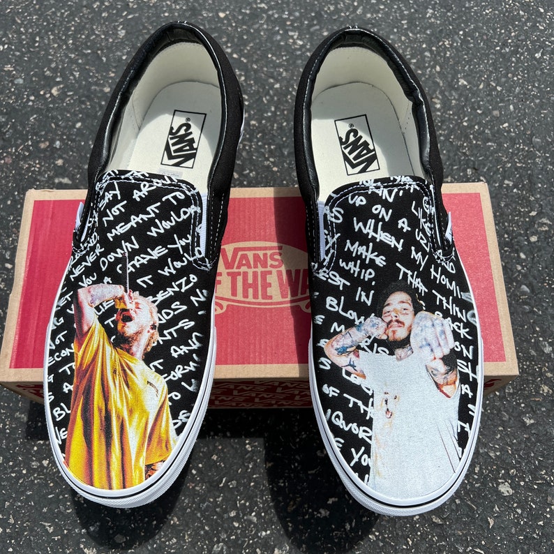 Post Malone - Custom Slip on Vans Color - Etsy