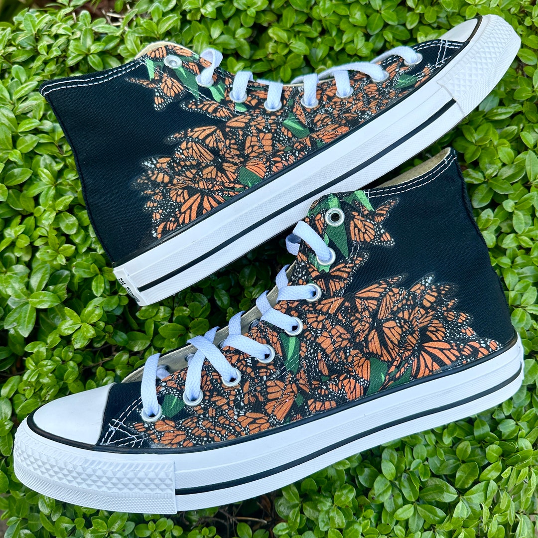 Monarch Butterfly Converse Chuck Taylor for Men and Women Unisex High ...