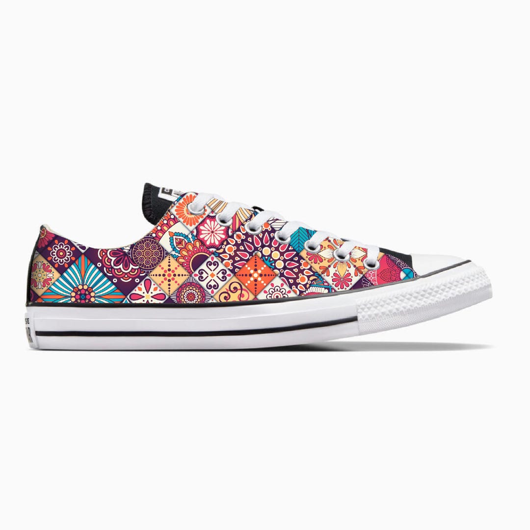 Vintage Textile Boho Inspired Converse Chuck Taylor for Men and Women ...