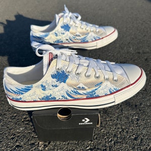 The Great Wave off Kanagawa Low Top Converse Shoes - Men's and Women's ...