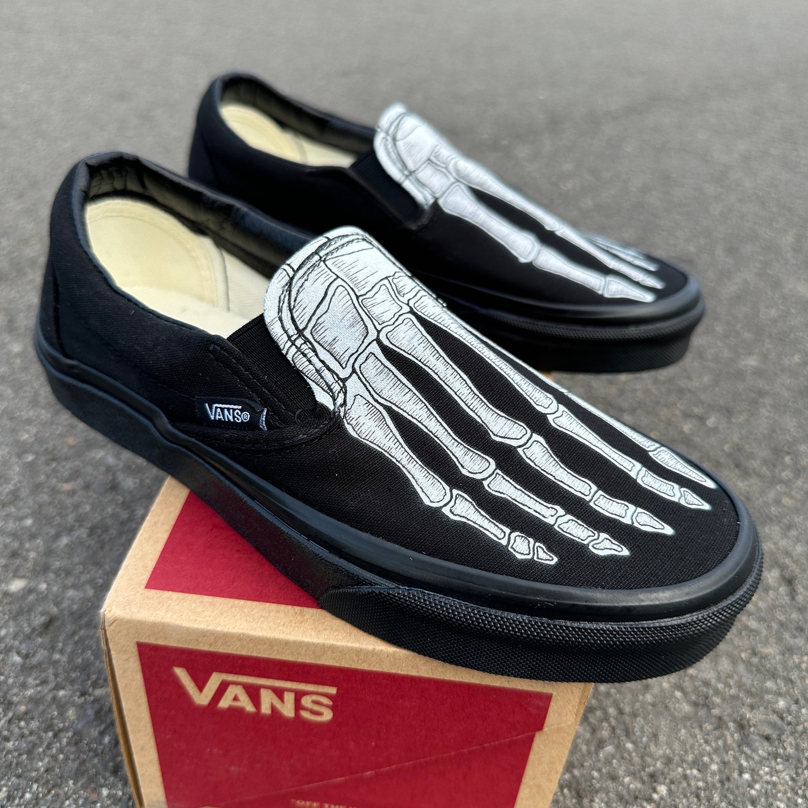 Skeleton Feet Vans Slip on Shoes for Men and Women - Etsy