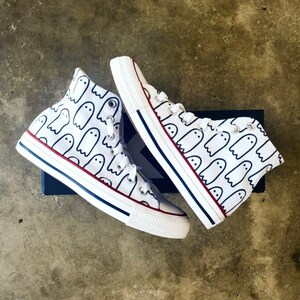 Cute Spooky Ghost Pattern Hi-top Converse Chuck Taylor Shoes for Women ...