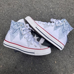 Custom Converse White High Top Shoes for Women Boho Pattern - Etsy