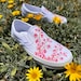 Cherry Blossoms White Vans Slip on Shoes - Men's and Women's Custom ...
