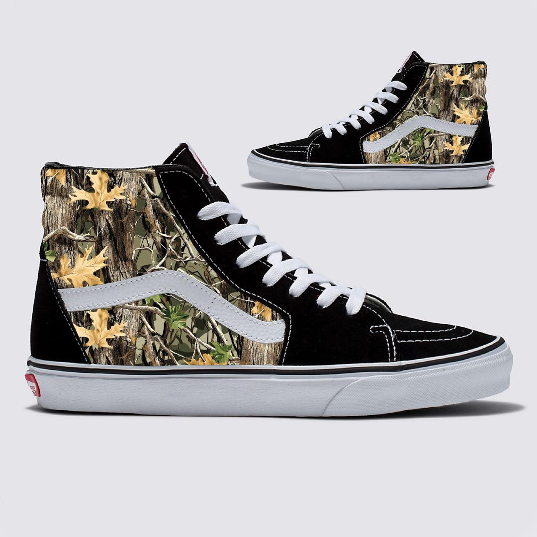 Realtree Camo Green Camouflage Custom Sk8 Hi Vans - Etsy