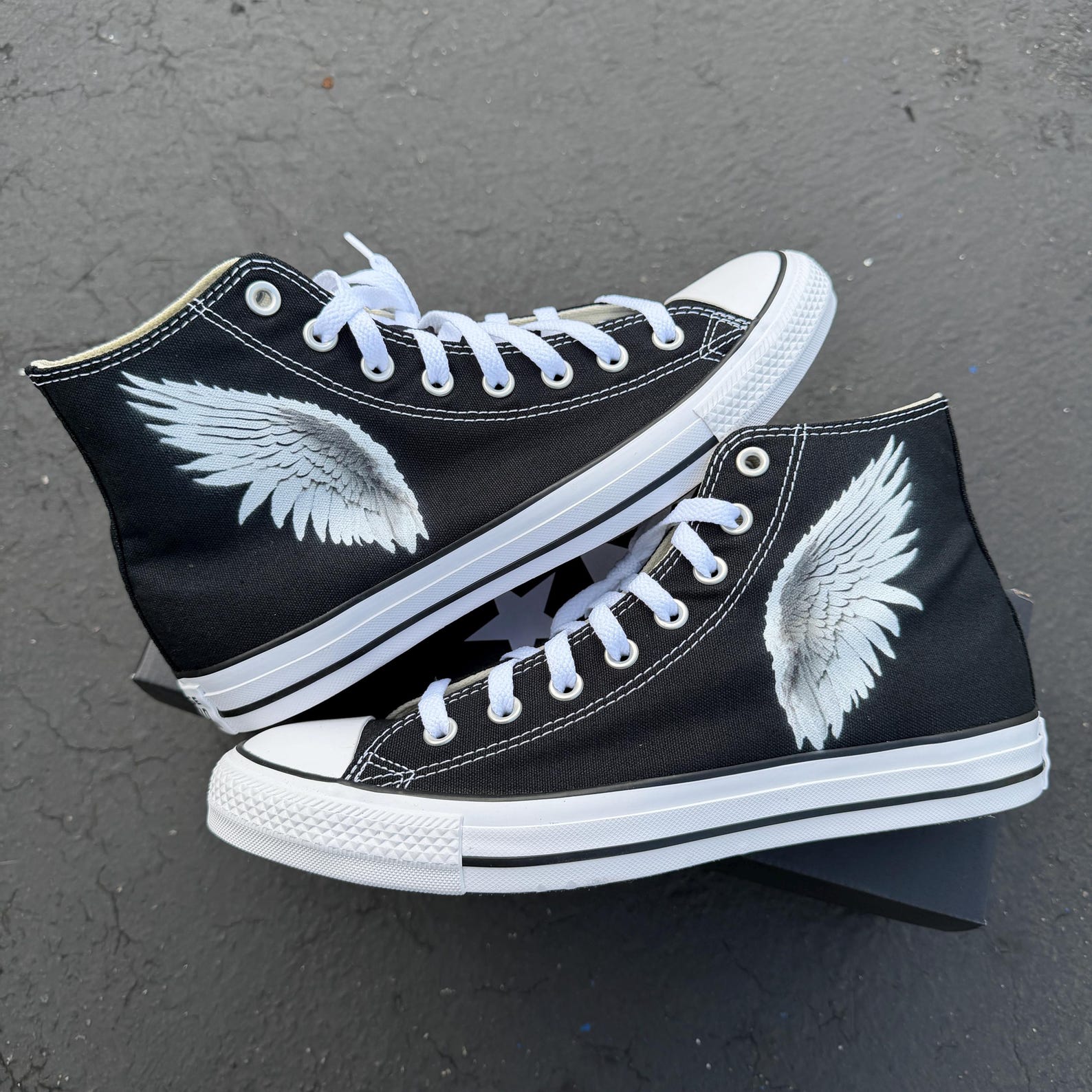 Angel Wings Converse High Top Chuck Taylor for Women and Men Customized ...