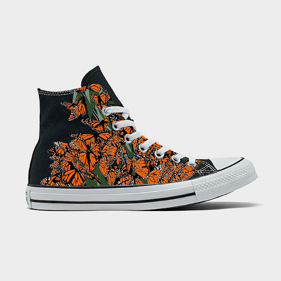 Monarch Butterfly Converse Chuck Taylor for Men and Women Unisex High ...