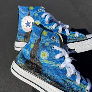 Starry Night Hi-top Converse Chuck Taylor Shoes for Women and Men ...