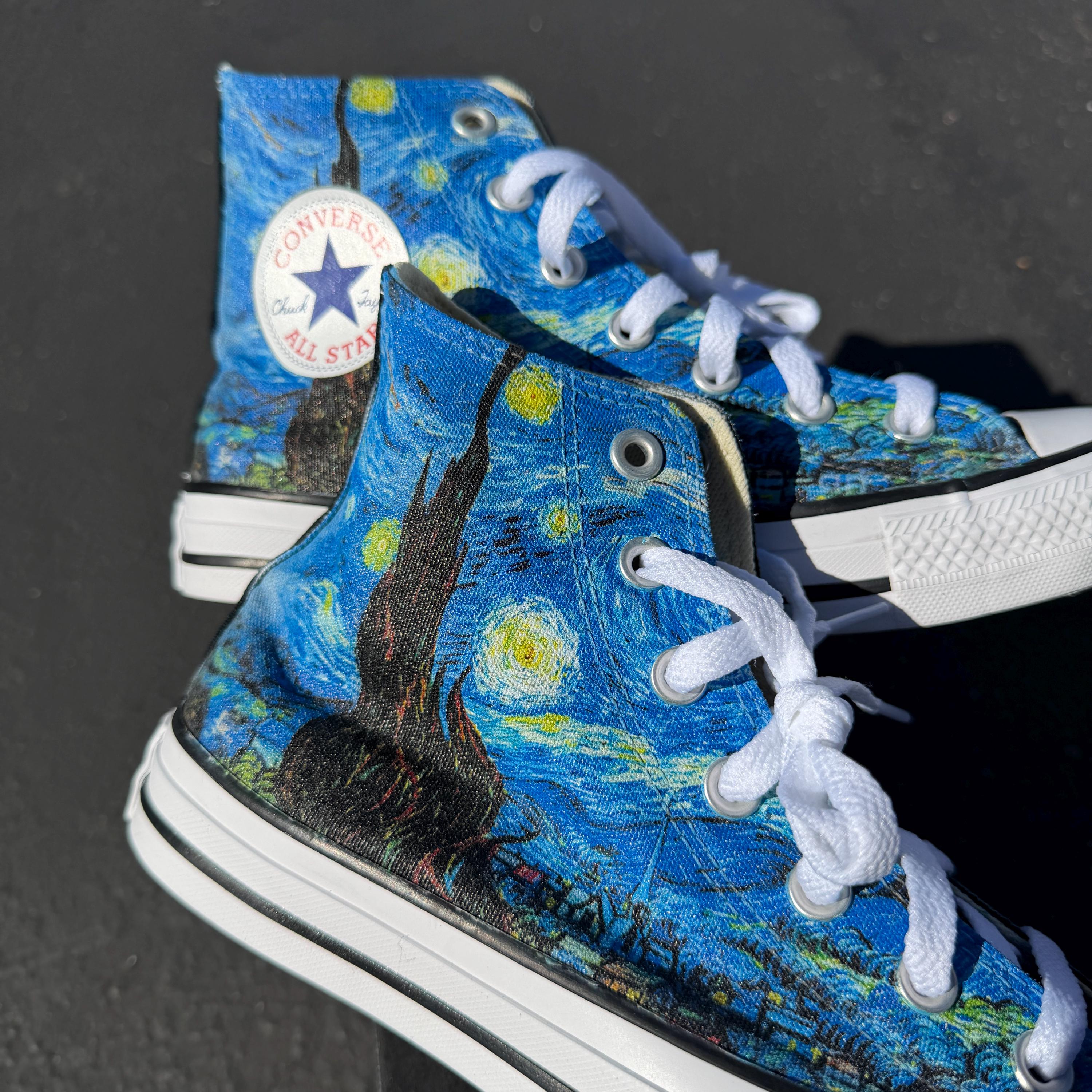 Starry Night Hi-top Converse Chuck Taylor Shoes for Women and Men ...