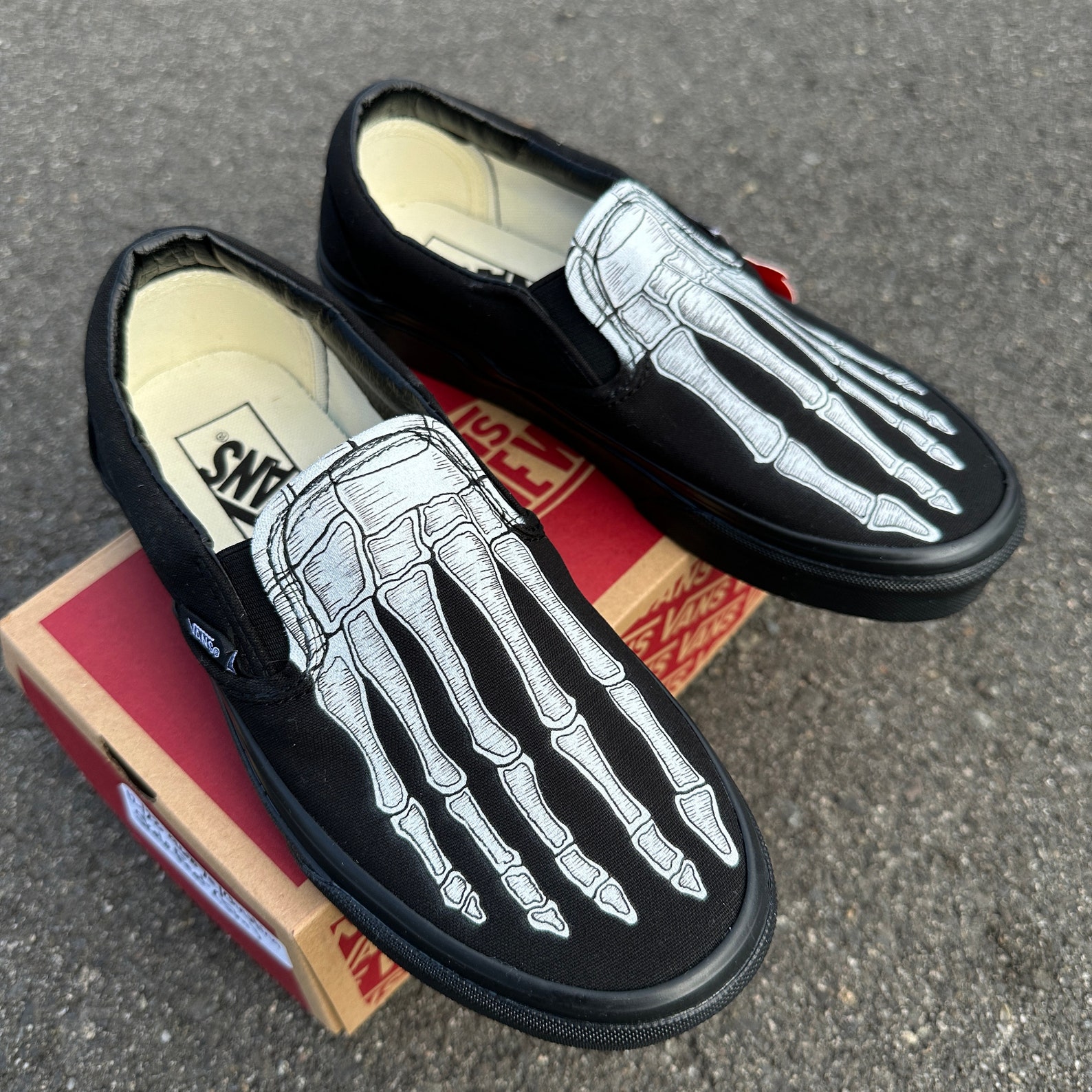 Skeleton Feet Vans Slip on Shoes for Men and Women - Etsy