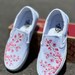 Cherry Blossoms White Vans Slip on Shoes - Men's and Women's Custom ...