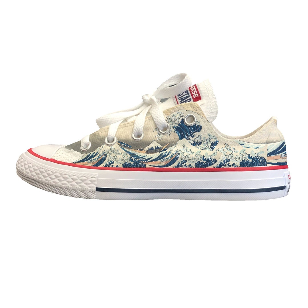 The Great Wave off Kanagawa Low Top Converse Shoes Men's and Women's ...